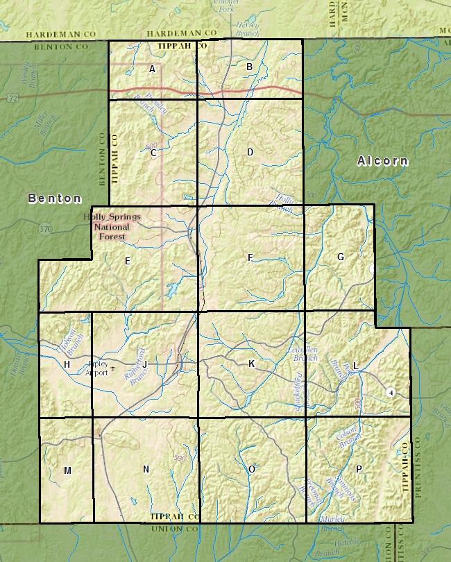 Tippah County - Surface Mines - MS-DEQ Geology
